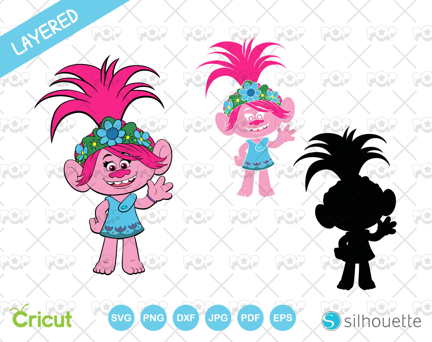 Trolls clipart bundle, Trolls SVG cut files for Cricut / Silhouette, S