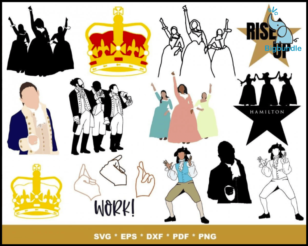 HAMILTON SVG BUNDLE 130+ SVG, PNG, DXF, PDF