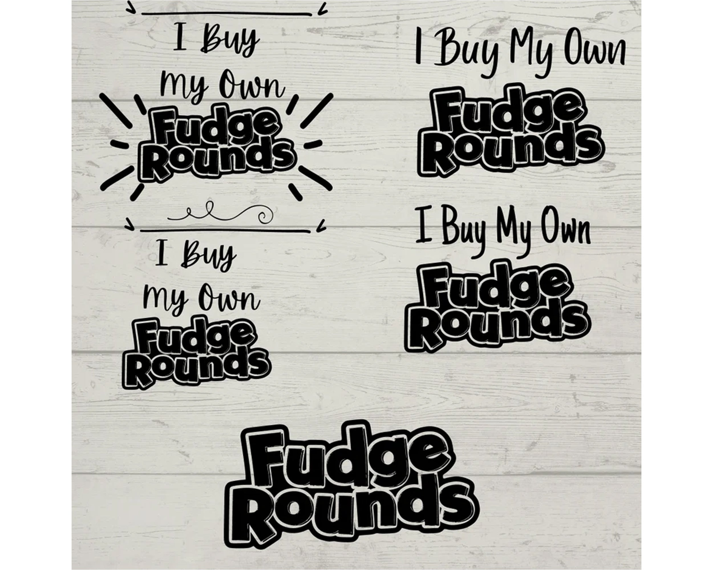 I buy my own Fudge Rounds SVG and PNG files, Bundle Set Rich Men North