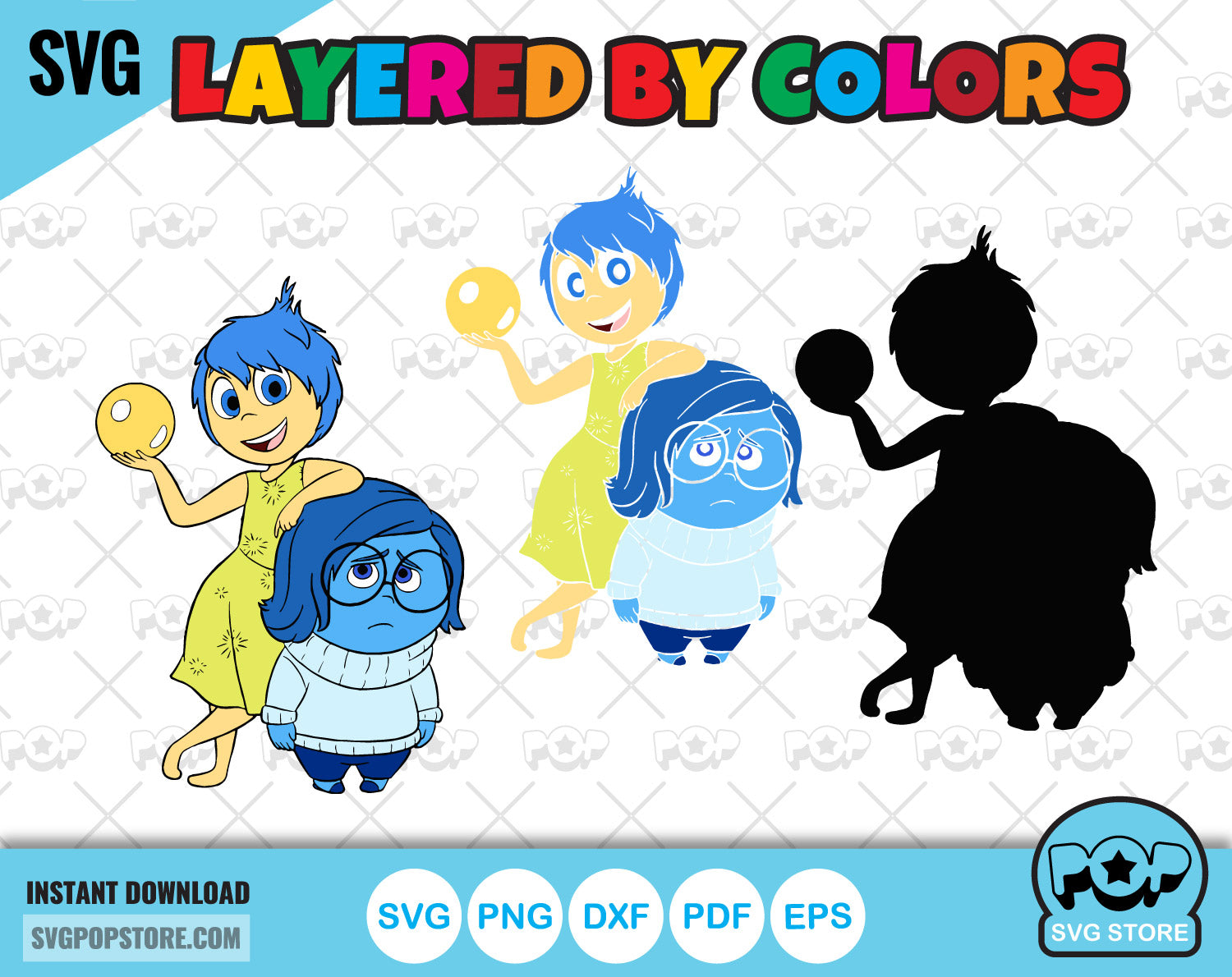 Inside Out 2 clipart set, Inside Out svg cut files for Cricut / Silhou