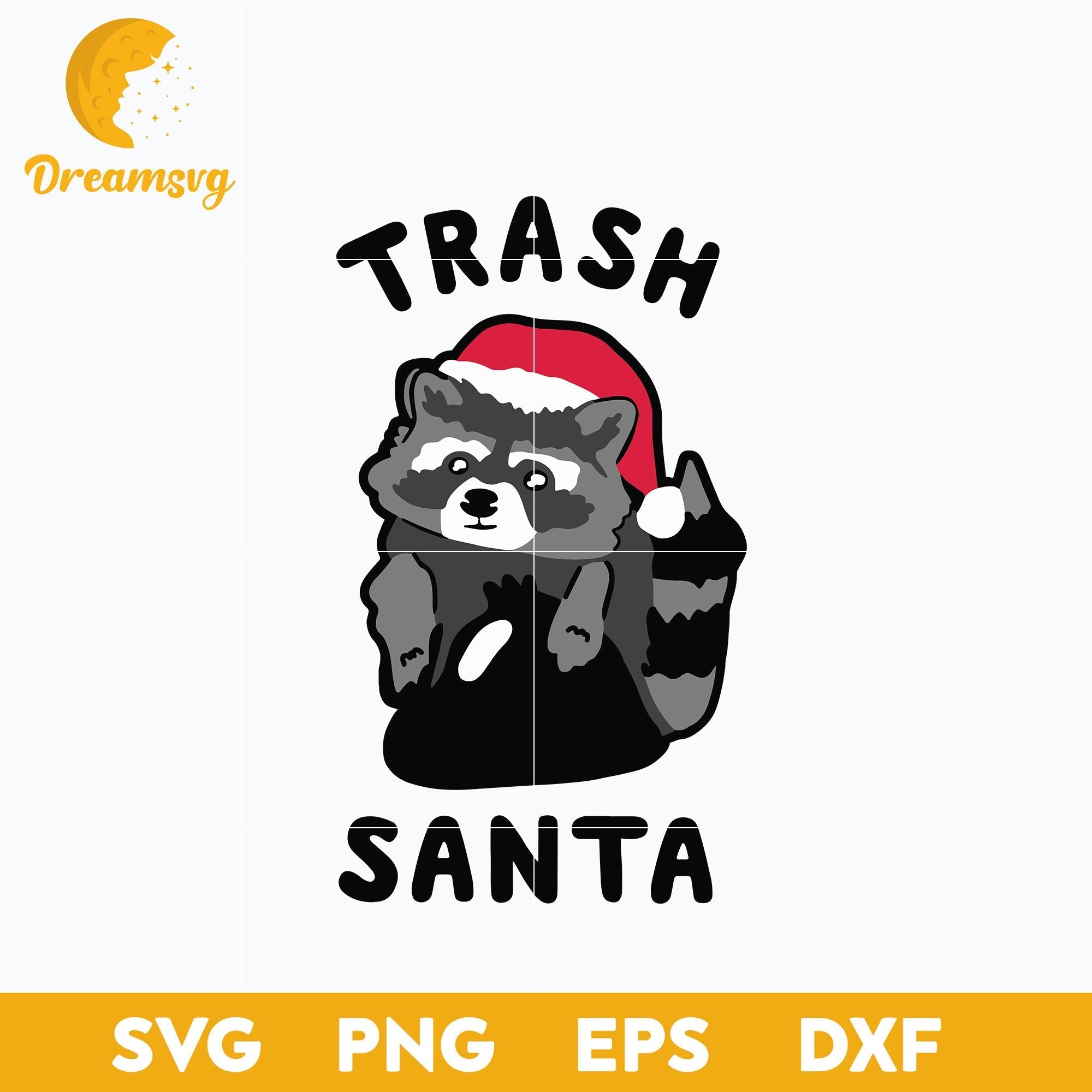 Christmas Trash Santa Claus Hat SVG, Christmas SVG, PNG DXF EPS Digita