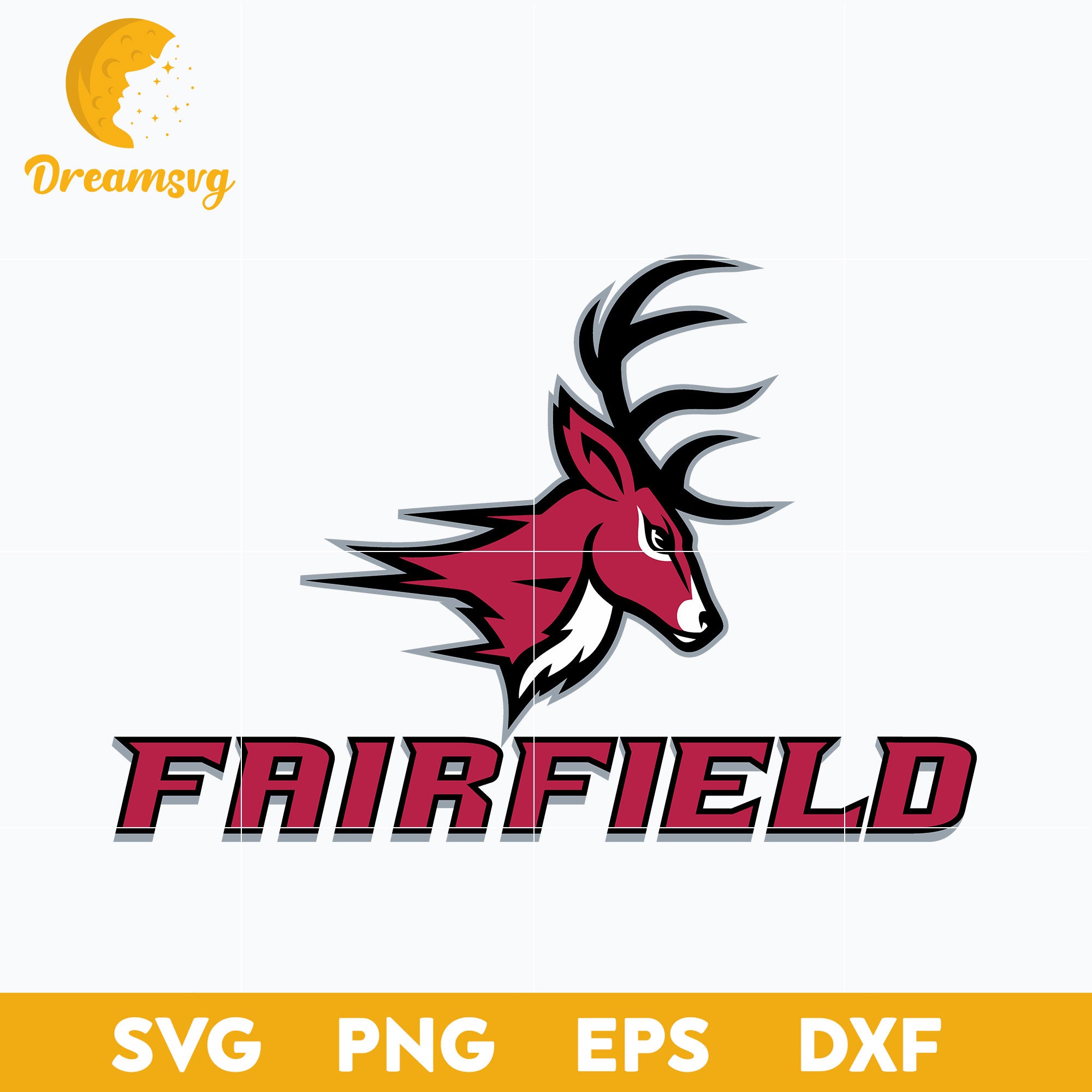 Fairfield Stags Svg, Logo Ncaa Sport Svg, Ncaa Svg, Png, Dxf, Eps Down