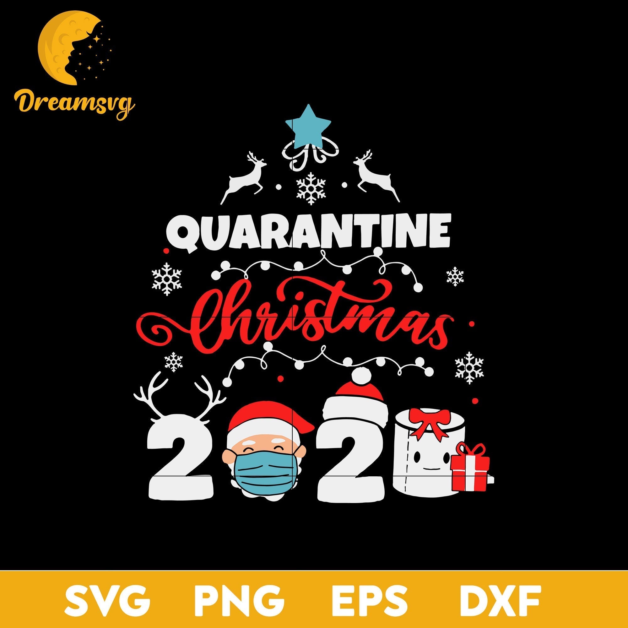 Quarantine Christmas 2020 Social Distancing Christmas SVG, Christmas S