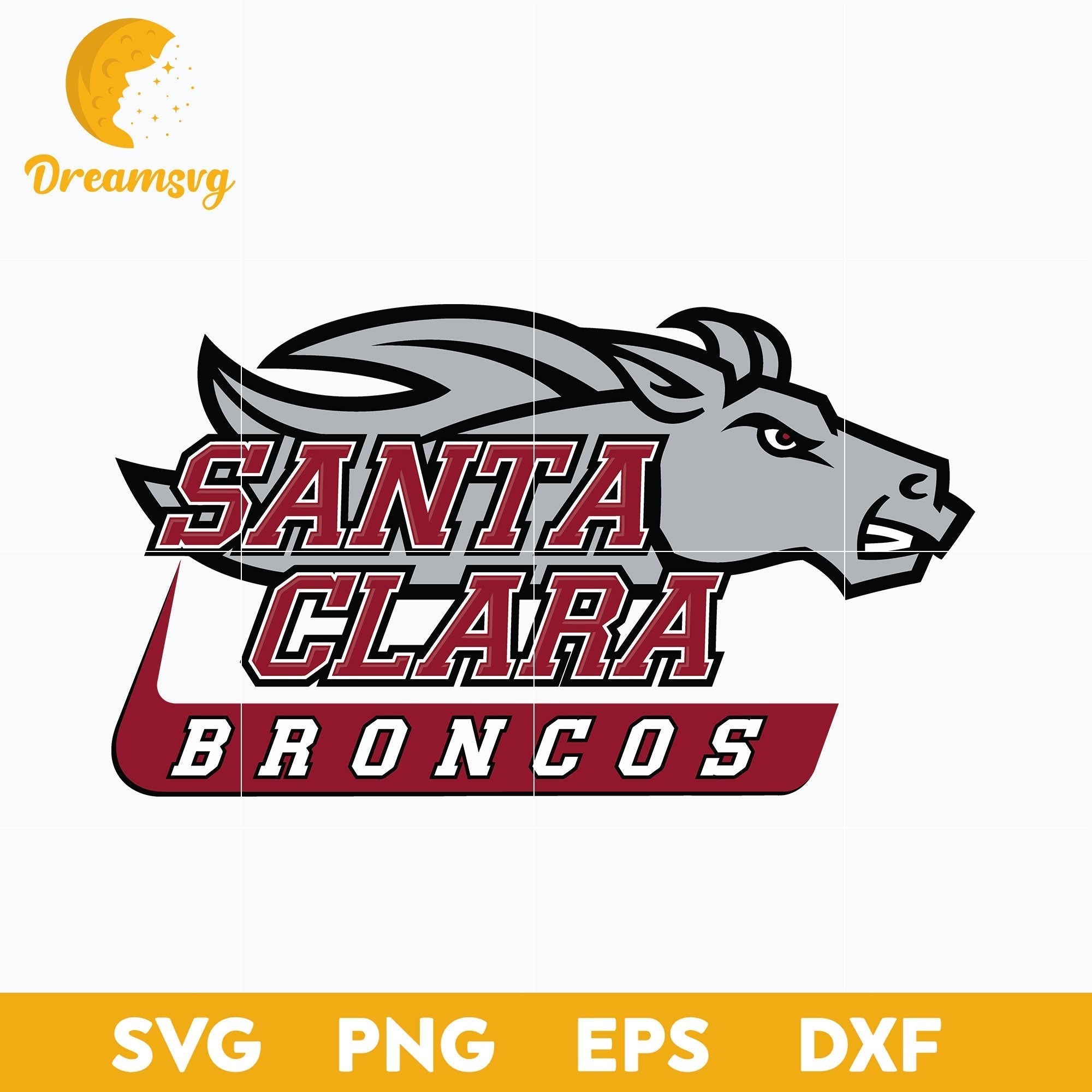 Santa Clara Broncos Svg, Logo Ncaa Sport Svg, Ncaa Svg, Png, Dxf, Eps
