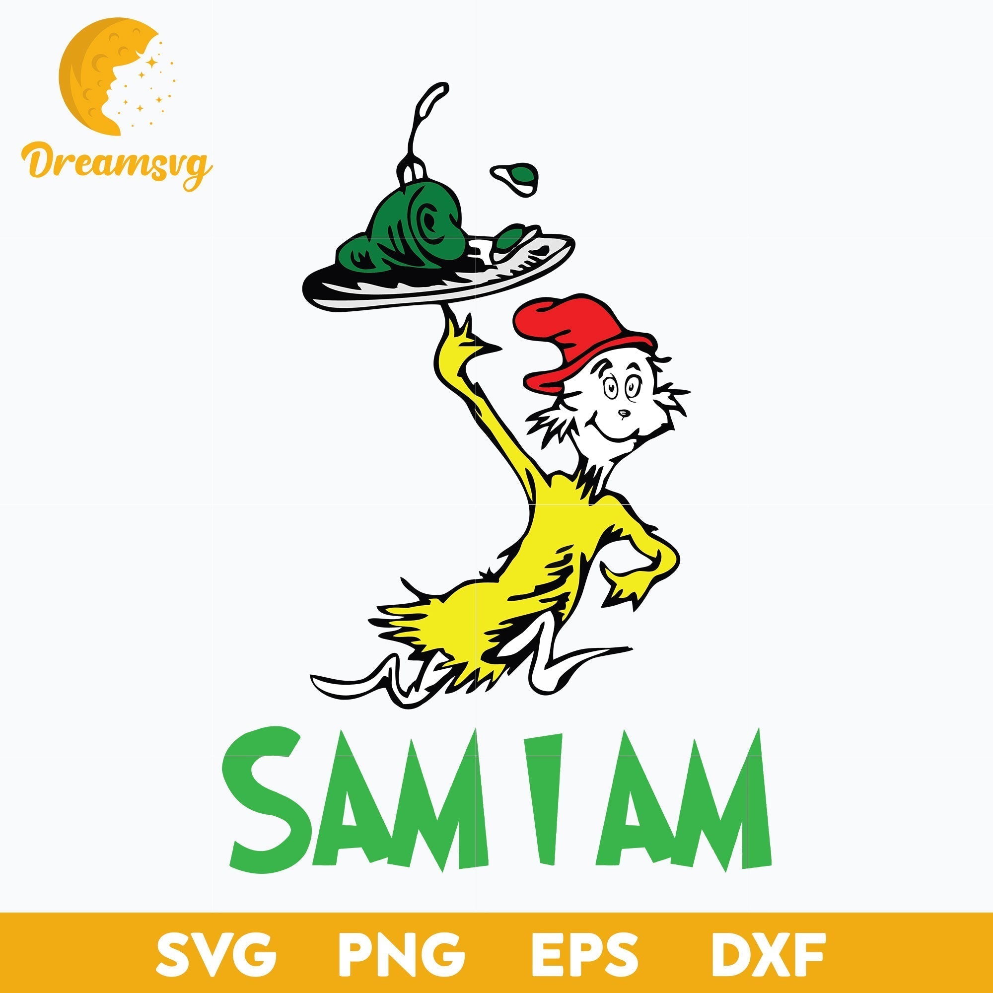 Sam I am SVG, Dr Seuss SVG PNG DXF EPS File – Printy Studio