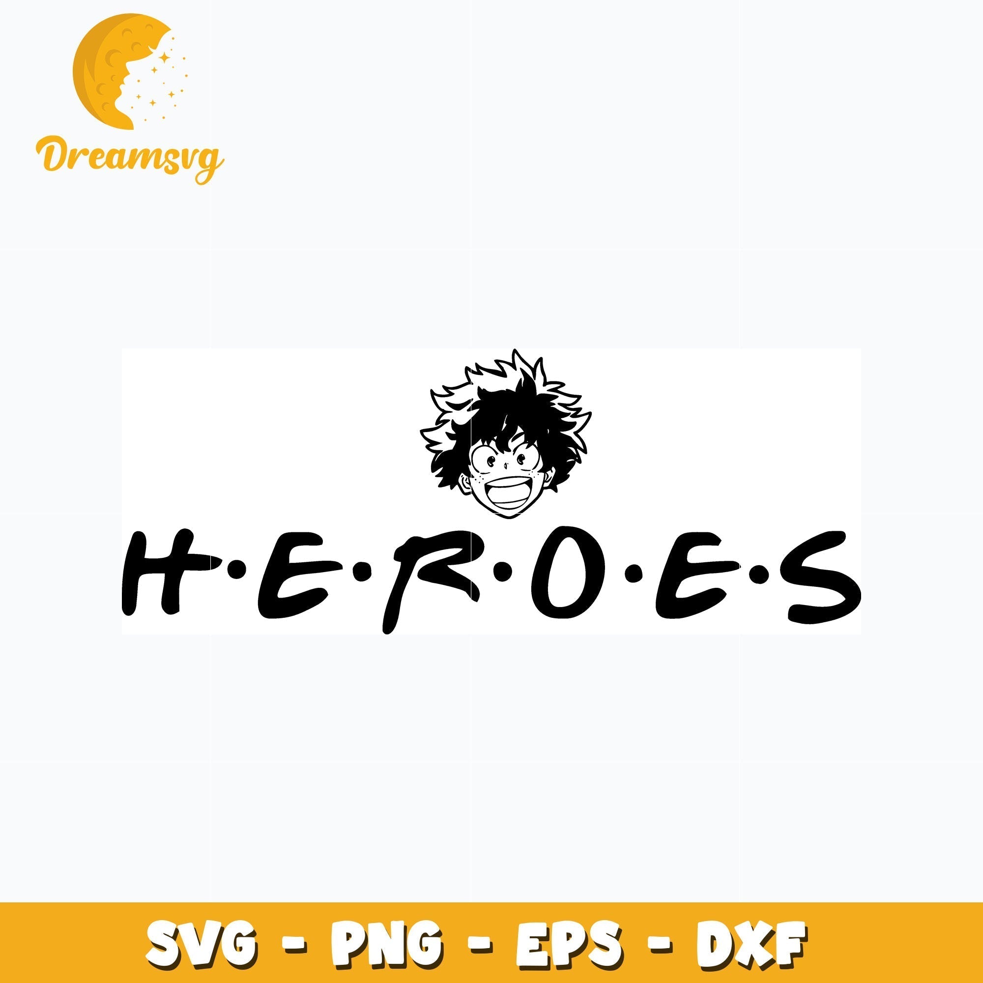 Deku head heroes svg, anime svg, My hero academia svg