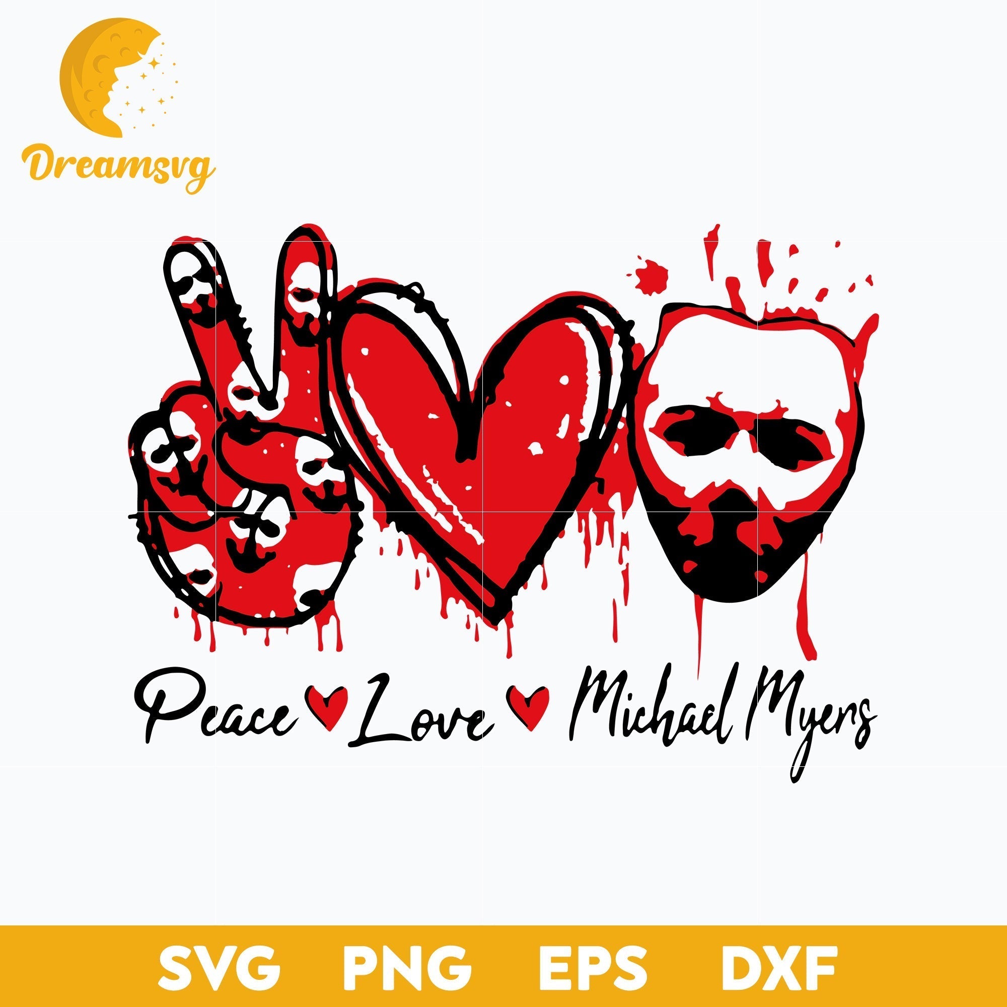 Peace love michael myers horror character halloween svg, Halloween svg ...