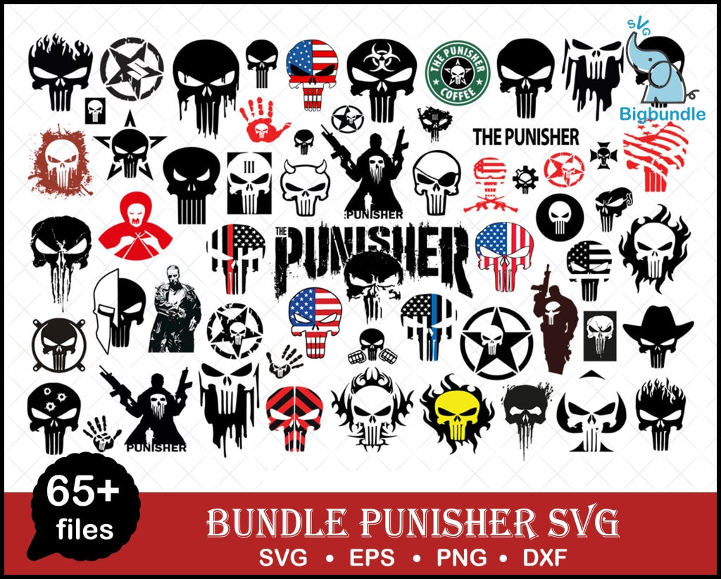 Punisher svg bundle, Punisher svg, png, dxf, Punisher svg files for cr