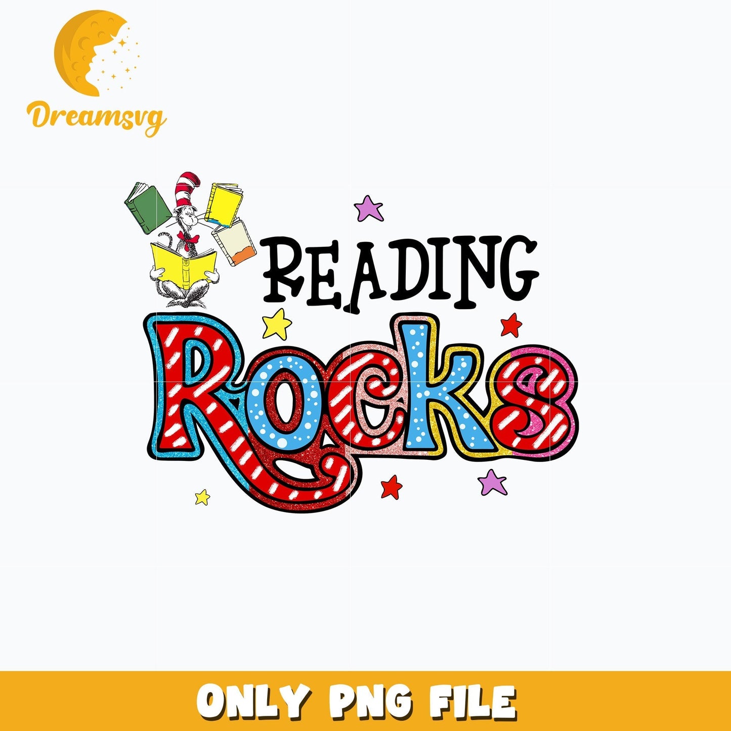 Dr Seuss reading rocks png – Printy Studio
