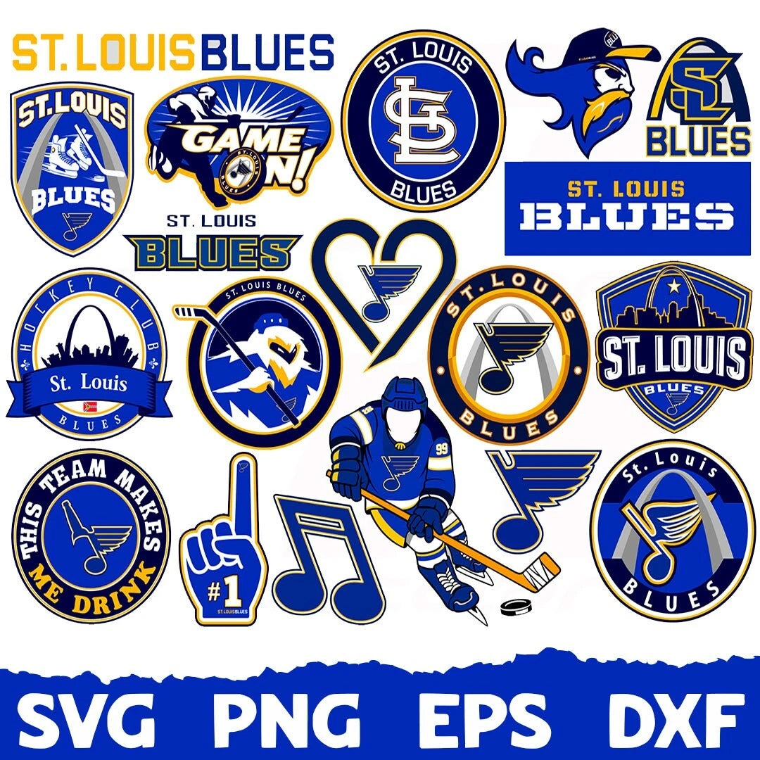 St Louis Blues Logo SVG, St Louis Blues Logo PNG, Cut Files, St Louis