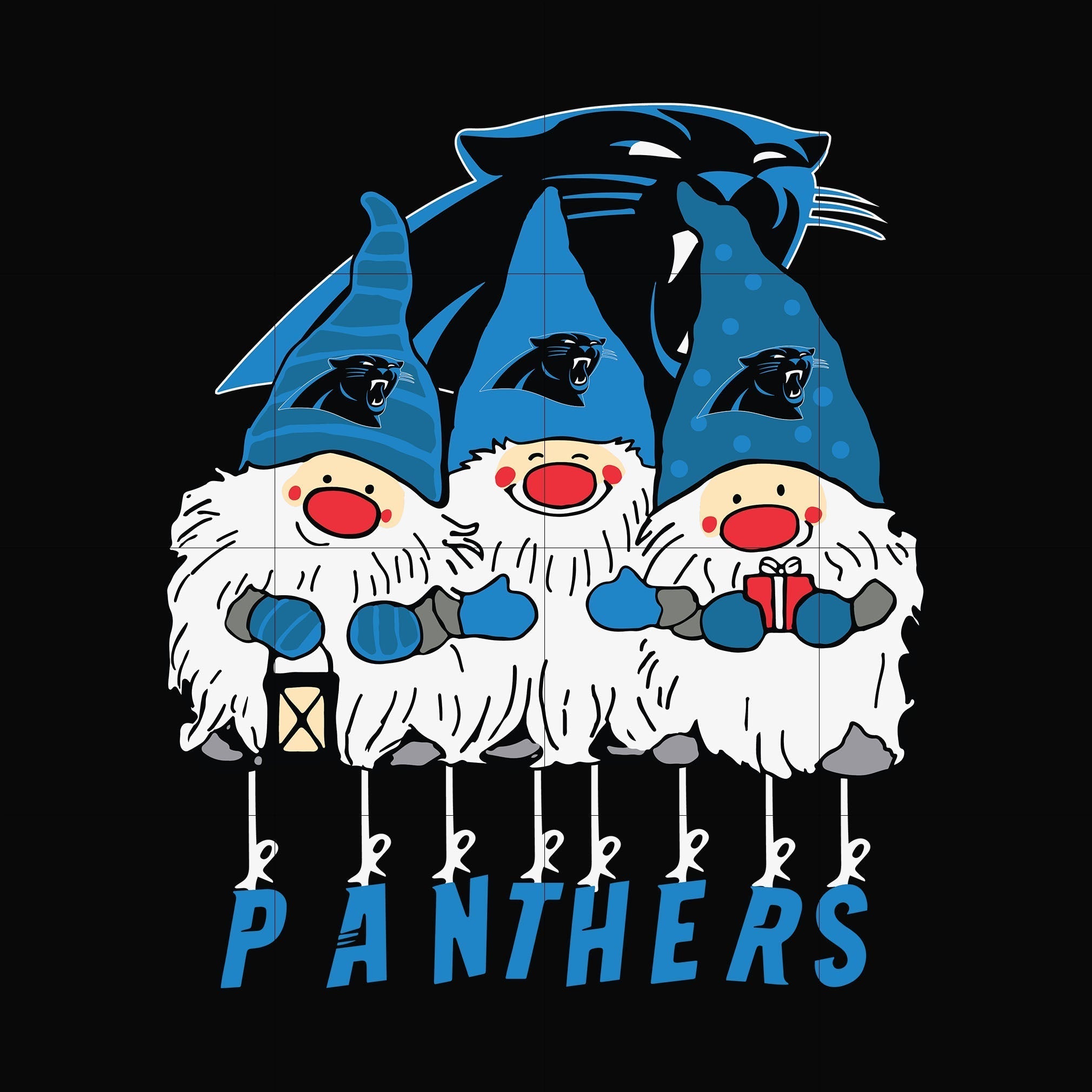 Gnomes Carolina Panthers svg, Gnomes svg, Panthers svg, png, dxf, eps