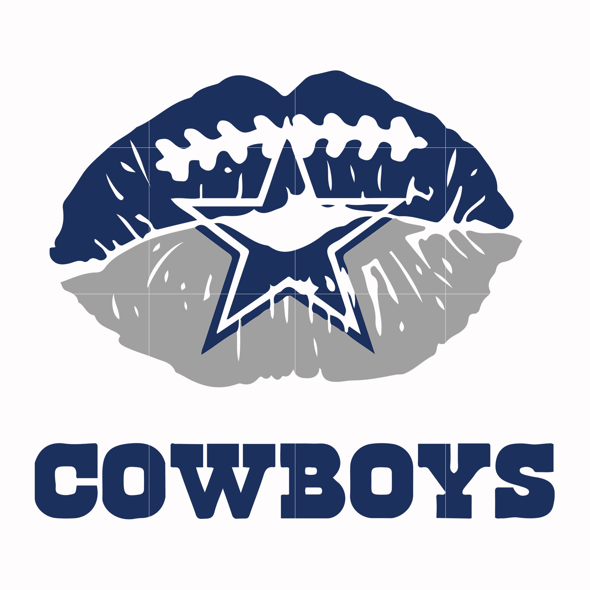 Cowboys lips, svg, png, dxf, eps file NFL0000112