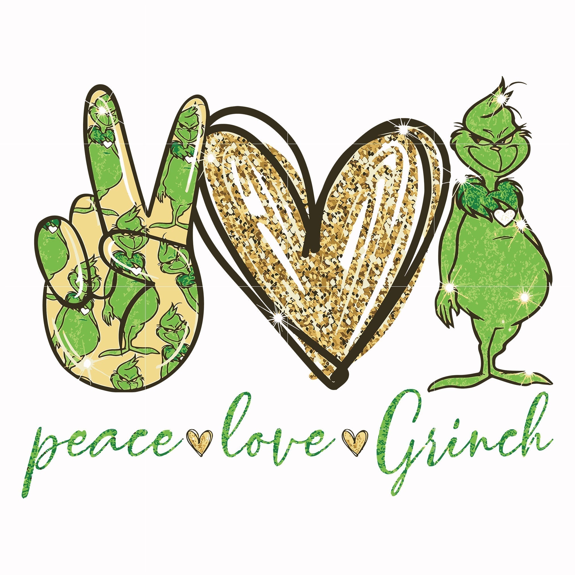 Peace love Grinch svg, png, dxf, eps digital file NCRM13072036 – Printy ...