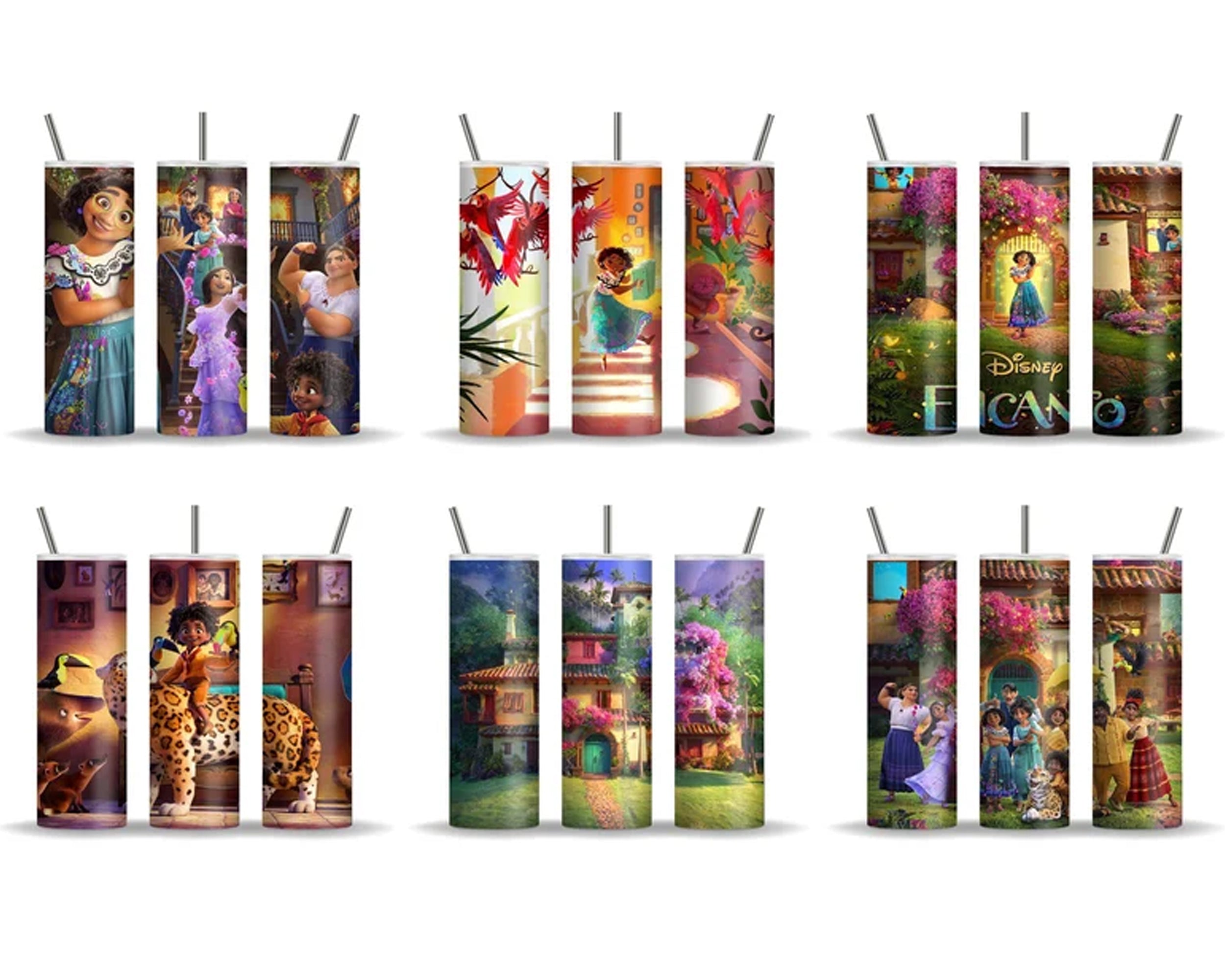 Bundle Encanto PNG 20oz Skinny Straight & Tapered, Encanto Design Temp